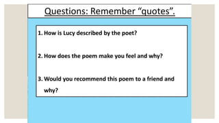 She dwelt among the untrodden ways - By william wordsworth.pptx