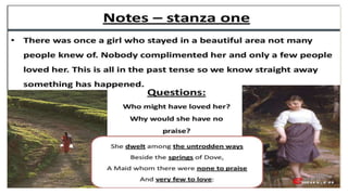 She dwelt among the untrodden ways - By william wordsworth.pptx