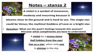 She dwelt among the untrodden ways - By william wordsworth.pptx