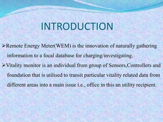wireless energy meter monitoring with automatic tariff calculation ppt ...