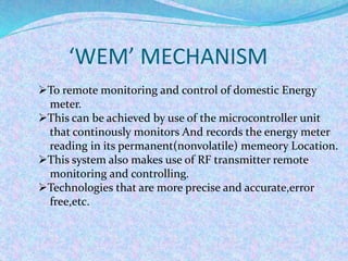 wireless energy meter monitoring with automatic tariff calculation ppt ...