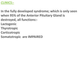Sheehan's syndrome and simmond's syndrome | PPTX