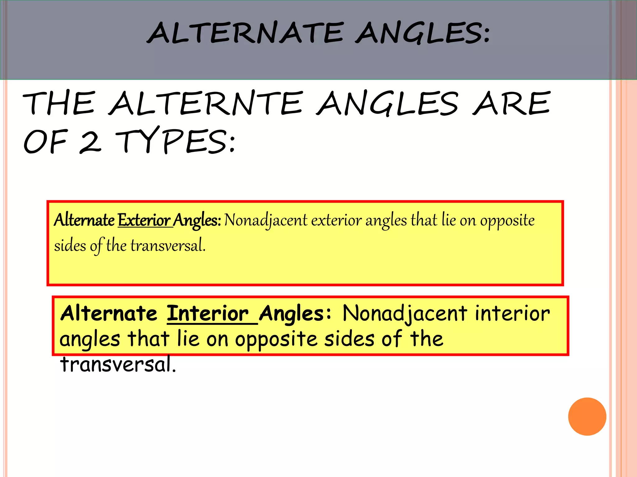 alternate angles | PPTX
