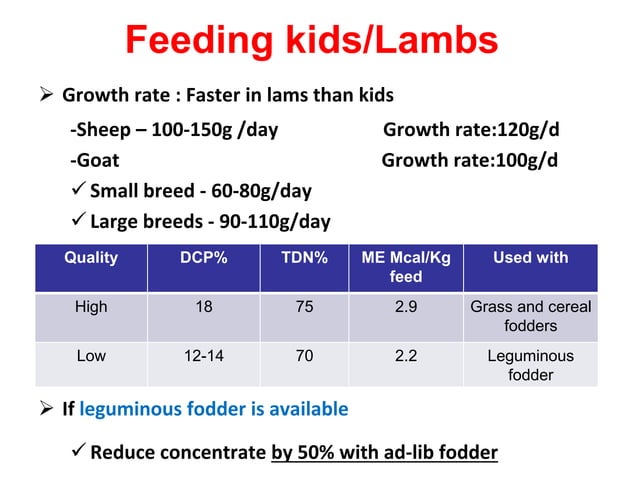 Sheep and Goat feeding .pptx | Veterinary Medicine | Pets