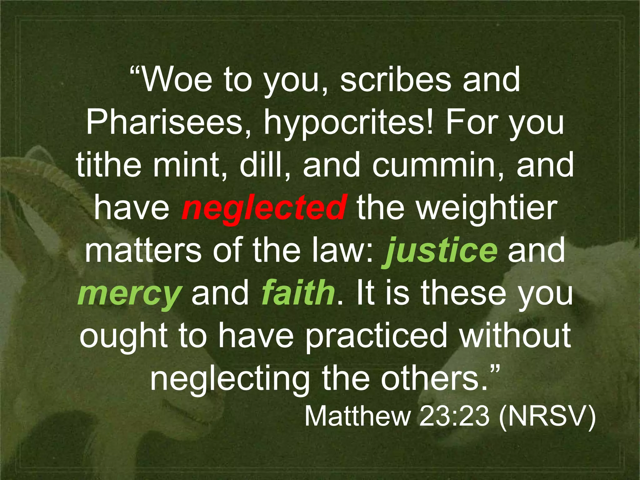 The Sheep and the Goats | A Sermon for Lent from Matthew 25:31-46 | PPTX
