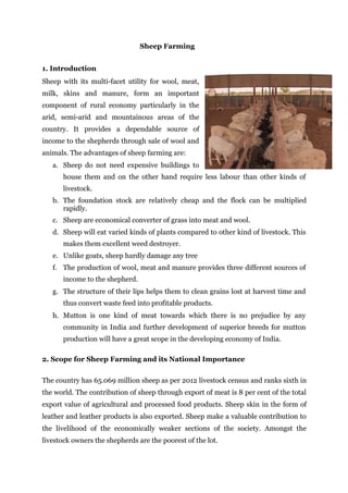 Sheep farming 100 animals | PDF