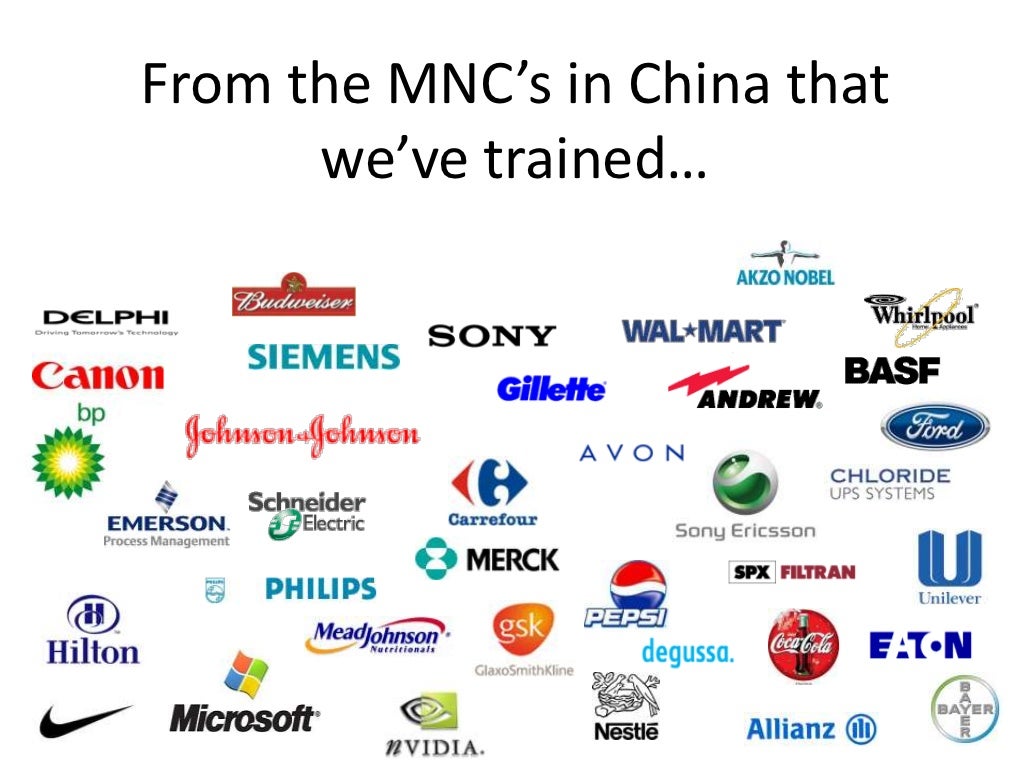 From the MNC’s in China