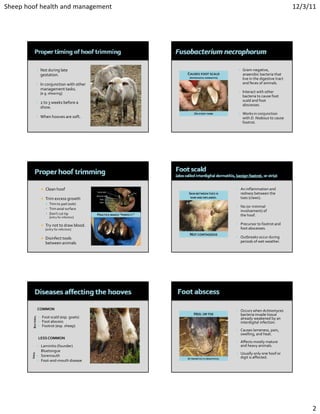 Sheep hoof health | PDF