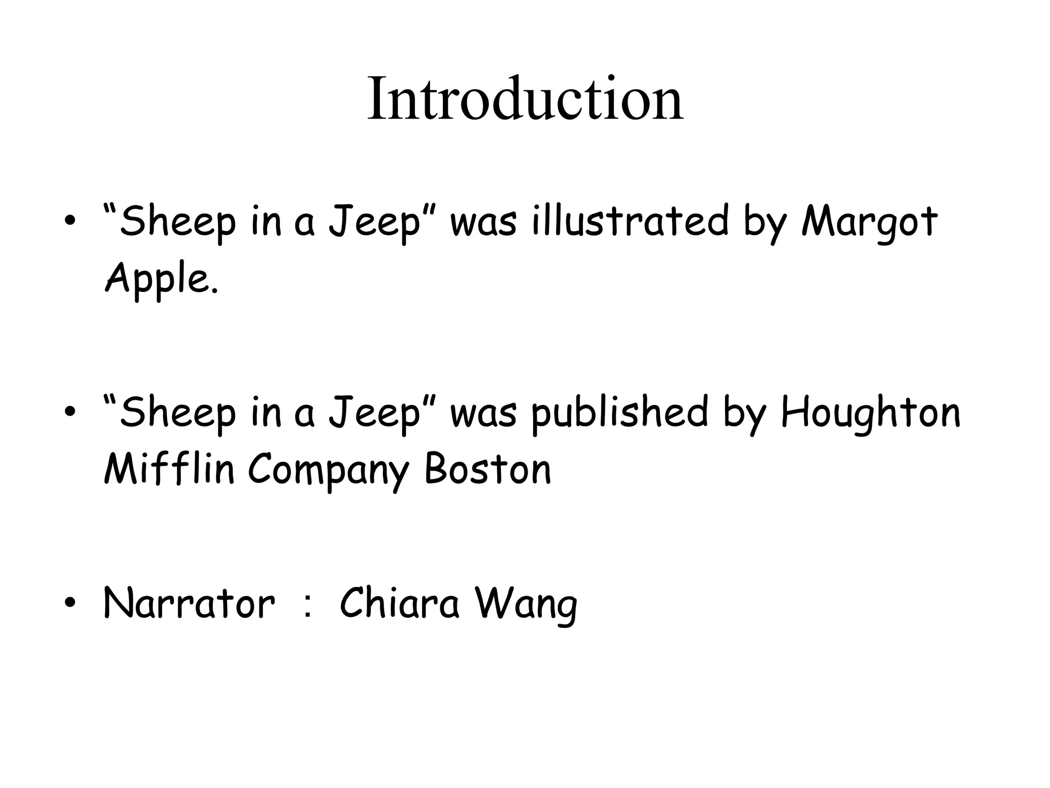 Sheep in jeep | PPT