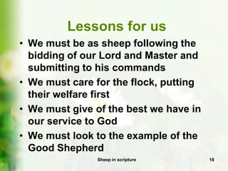 Sheep in scripture | PPT