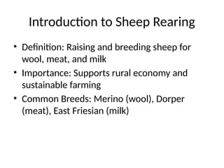 Sheep_Rearing_Presentation for rearing of sheep | PPT