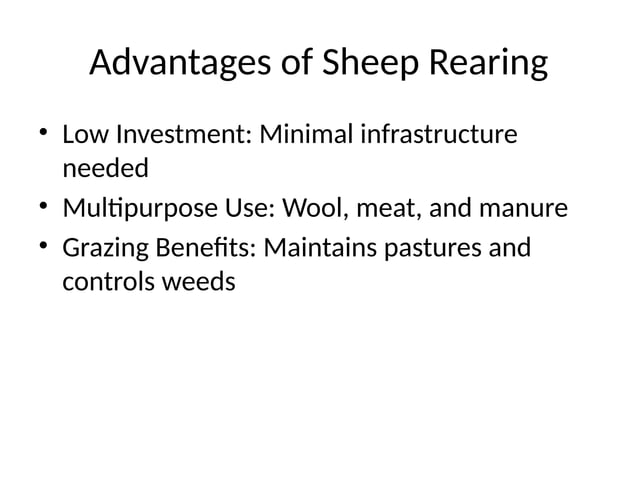 Sheep_Rearing_Presentation for rearing of sheep | PPT