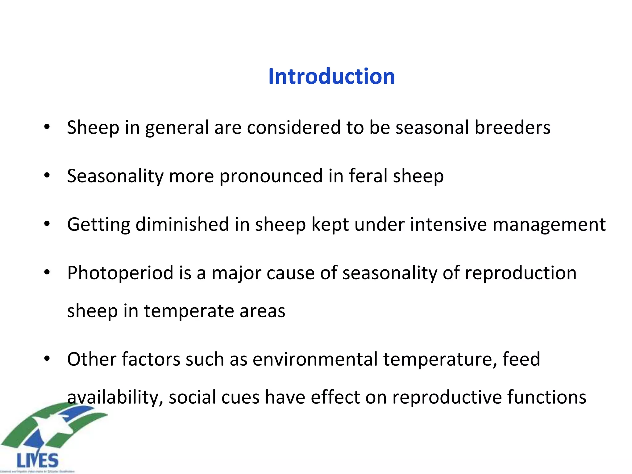 Seasonality of reproduction in sheep | PPTX | Infertility ...