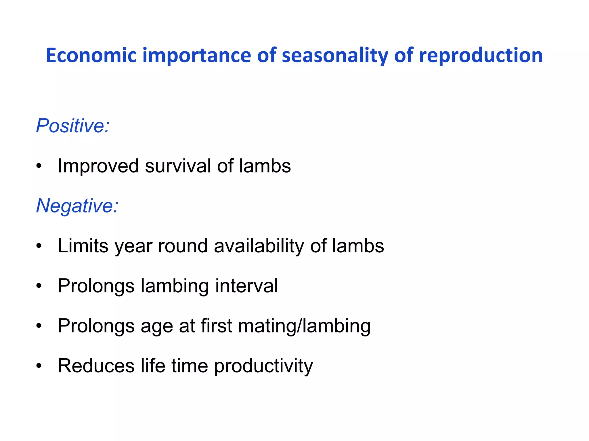 Seasonality of reproduction in sheep | PPTX | Infertility ...