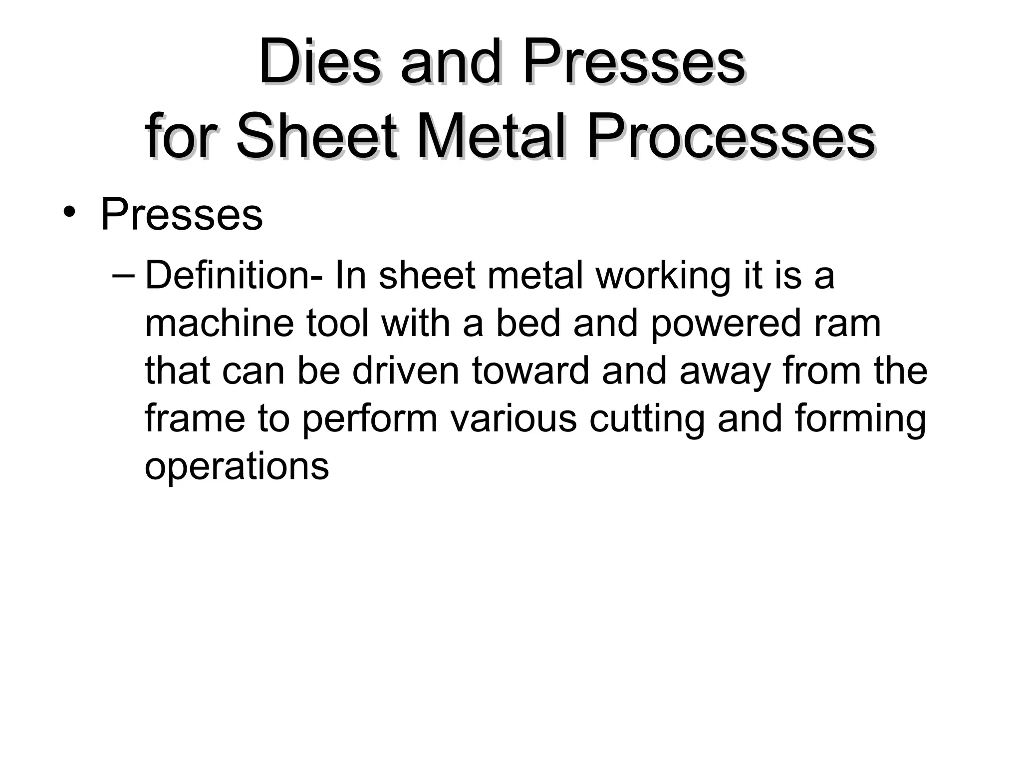 Sheet Metal Forming | PPT
