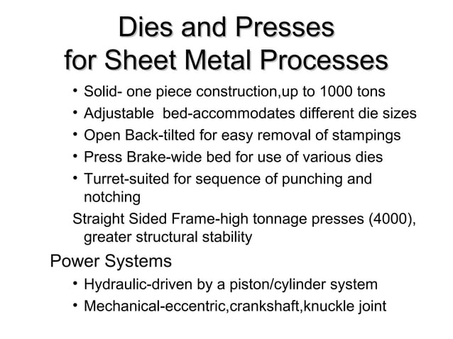 Sheet Metal Forming | PPT
