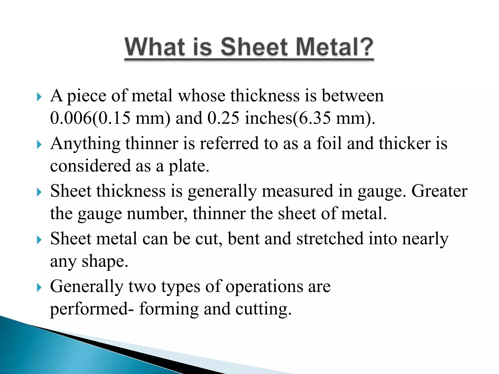 Sheet metal-operations | PPTX