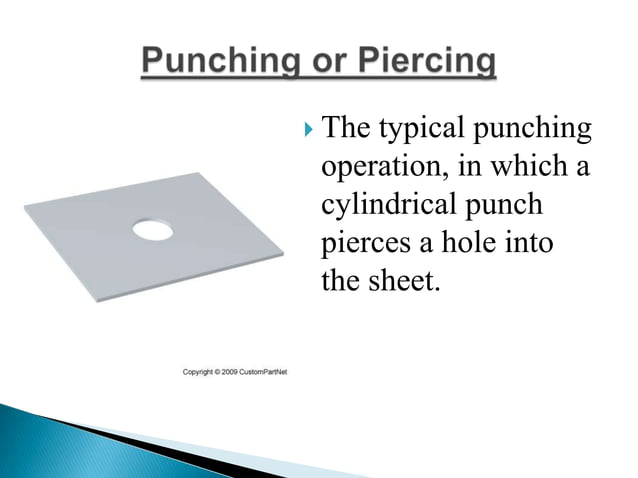Sheet metal-operations | PPTX | Needlework | Arts and Crafts