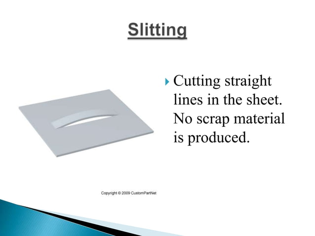 Sheet metal-operations | PPTX | Needlework | Arts and Crafts