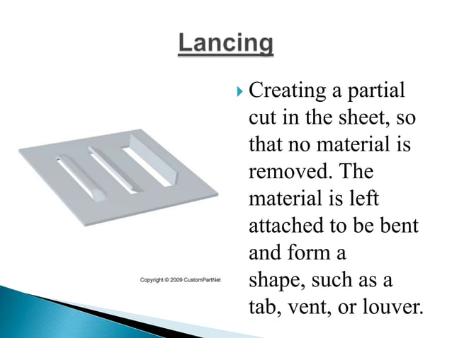 Sheet metal-operations | PPTX | Needlework | Arts and Crafts