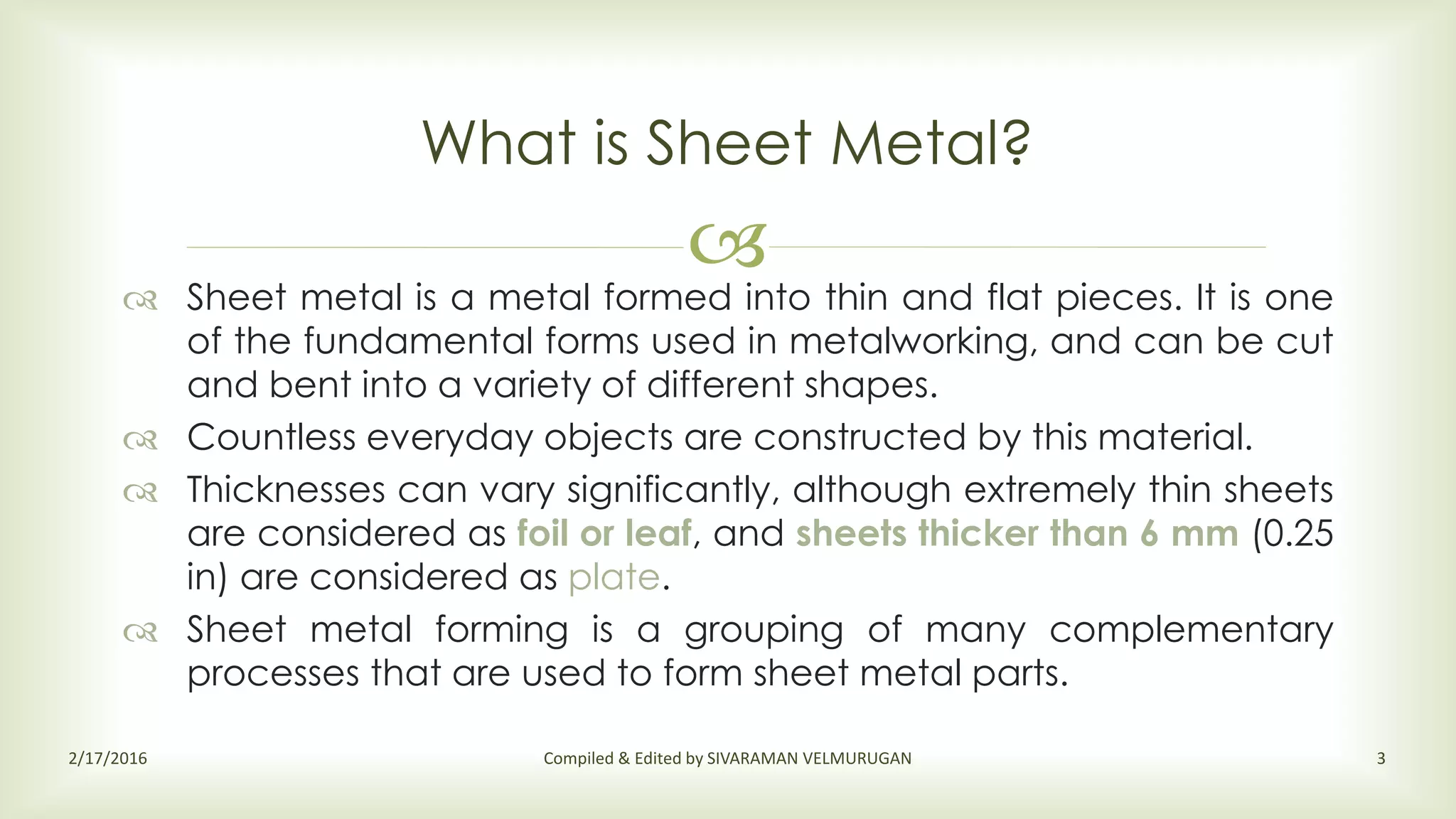 Sheet Metal Working & Process | PDF