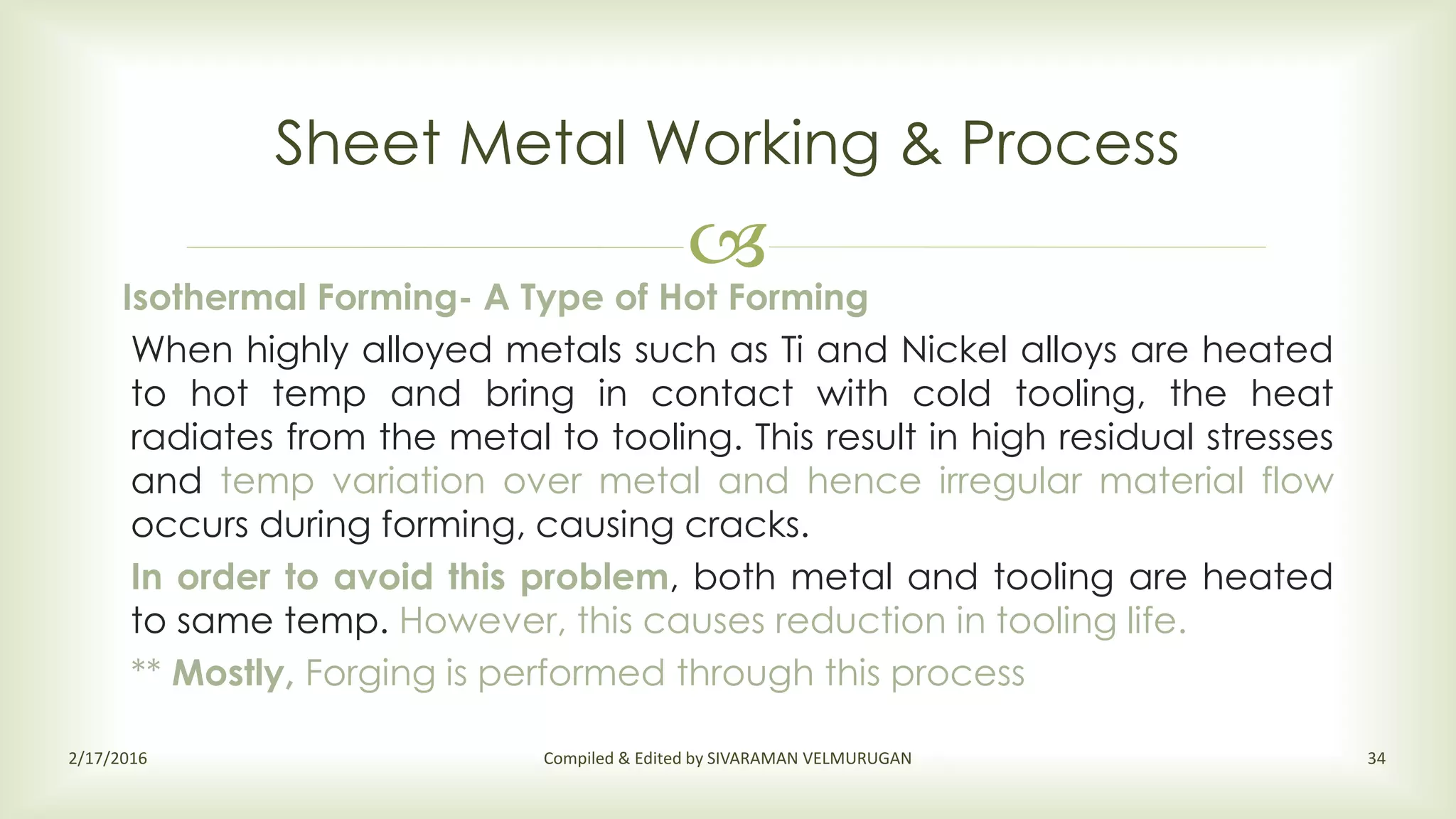 Sheet Metal Working & Process | PDF