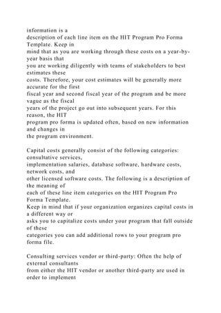 Sheet1HIT Program Pro Forma TemplateScope of Technology Implemena.docx