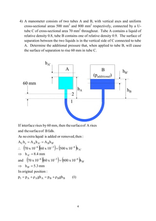 Sheet 1 pressure measurments | PDF