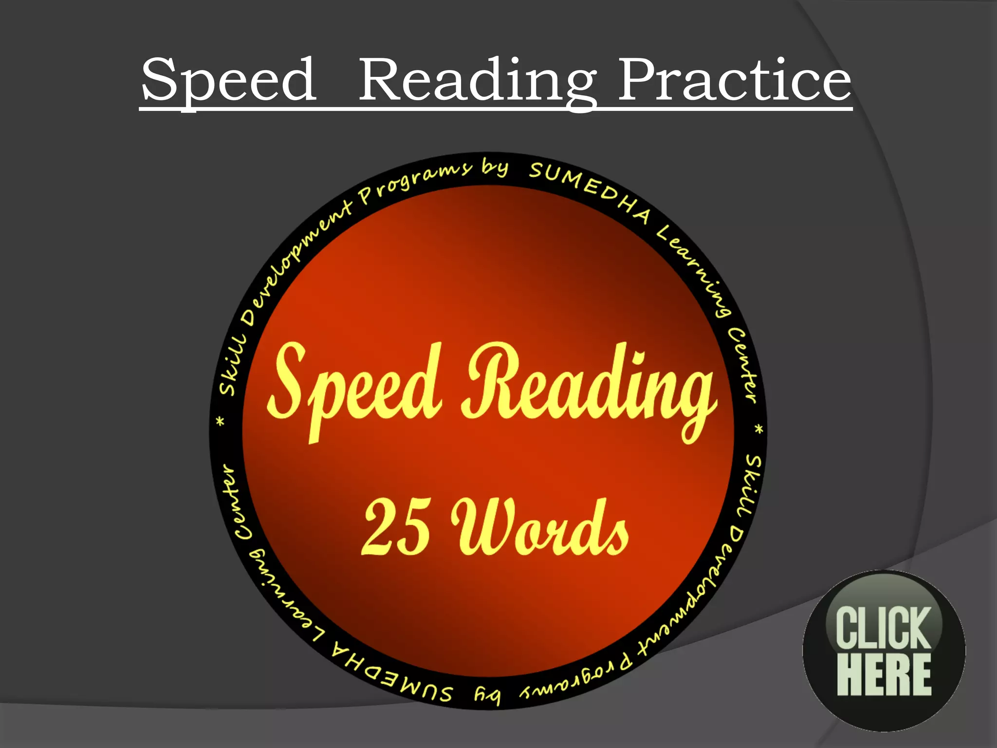 speed reading program for kids | PDF