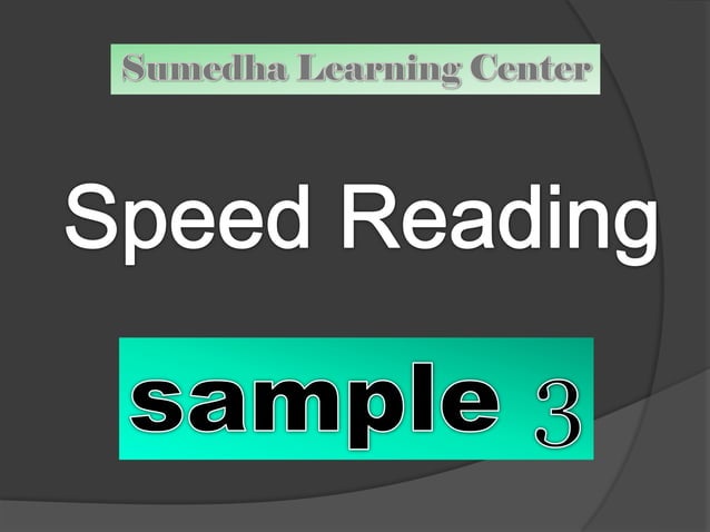 speed reading program for kids | PDF