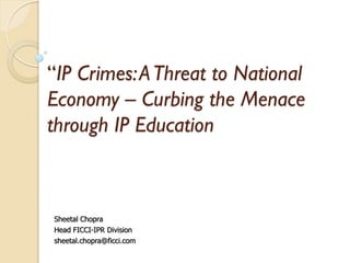 Sheetal chopra ip crimes | PDF