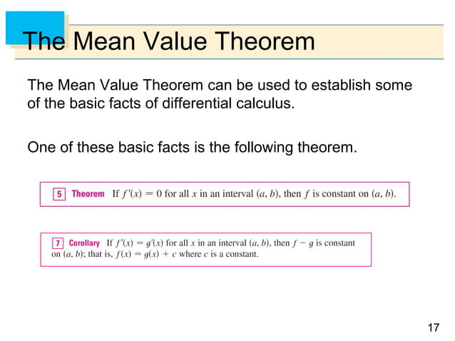 MEAN VALUE THEOREM | PPT