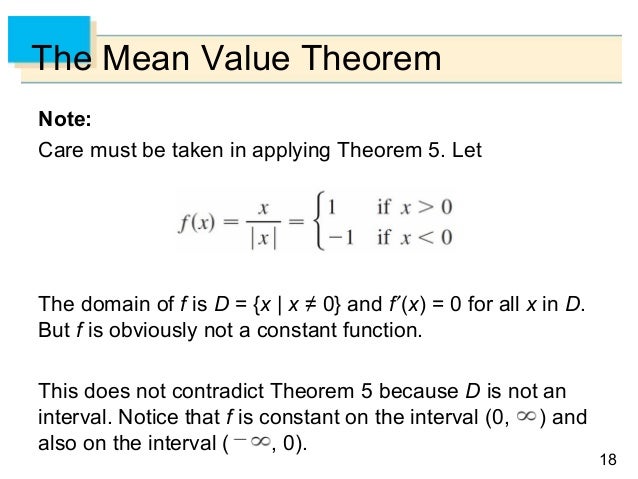 MEAN VALUE THEOREM