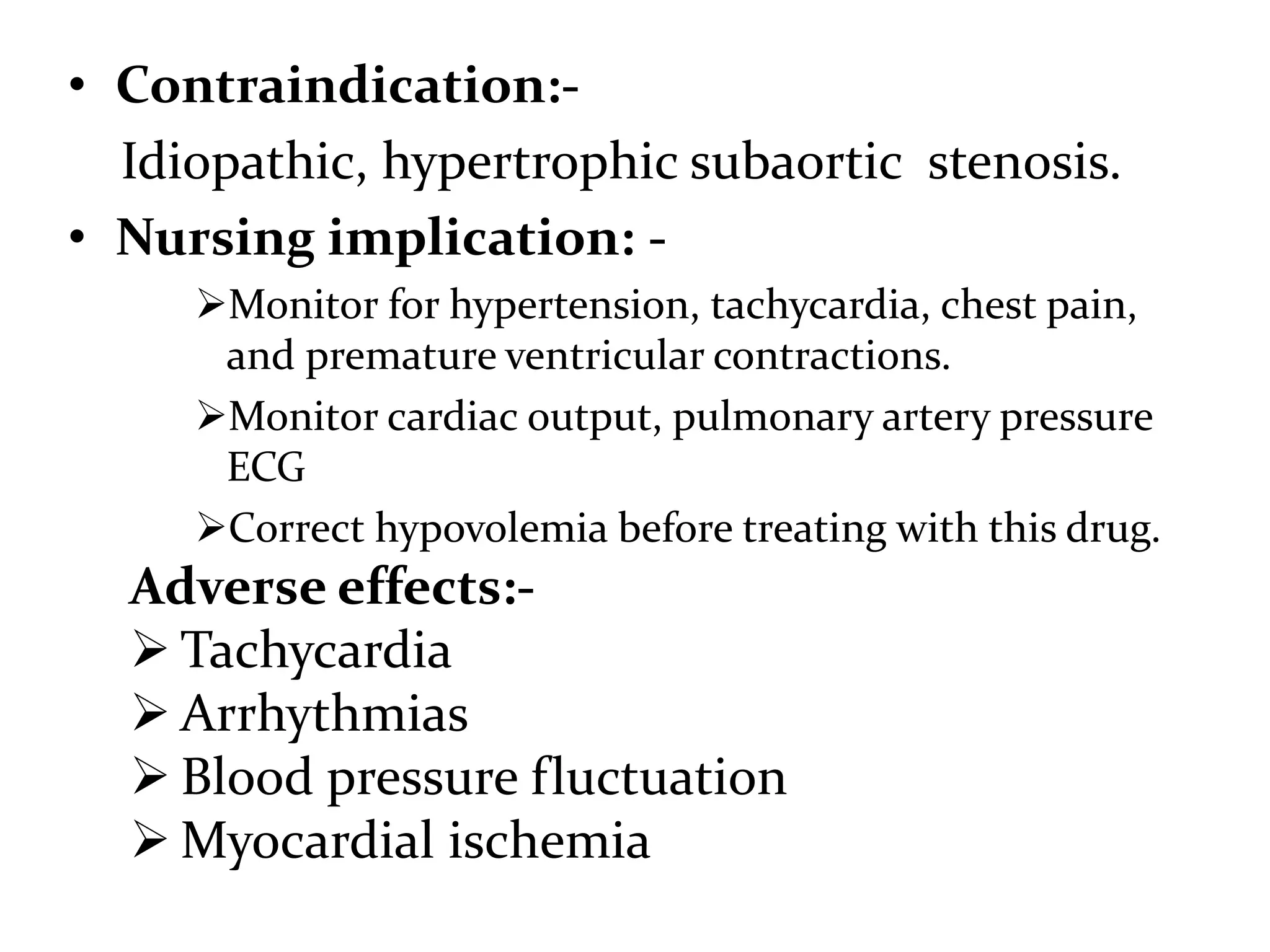 Inotropic agents, or inotropes, are medicines that change the force of ...