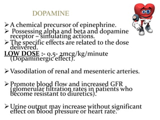 Inotropic agents, or inotropes, are medicines that change the force of ...