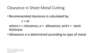 ppt on Sheet metal process | PPTX