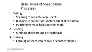 ppt on Sheet metal process | PPTX