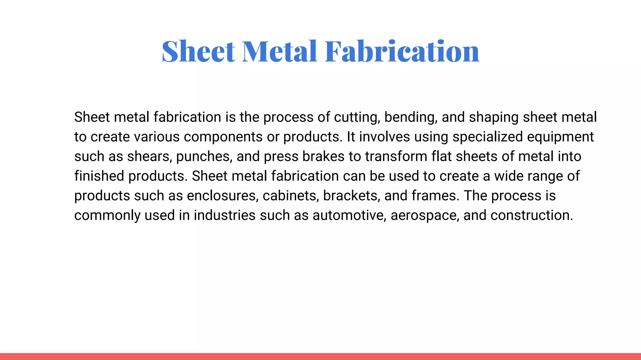 Sheet Metal Fabrication Services.pptx