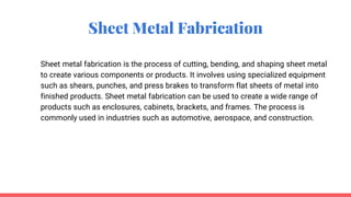 Sheet Metal Fabrication Services.pptx