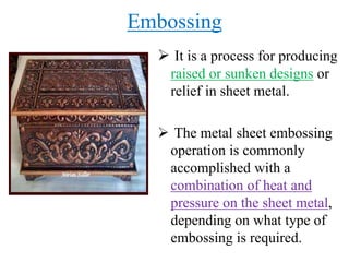 Sheet Metal Operations | PPTX