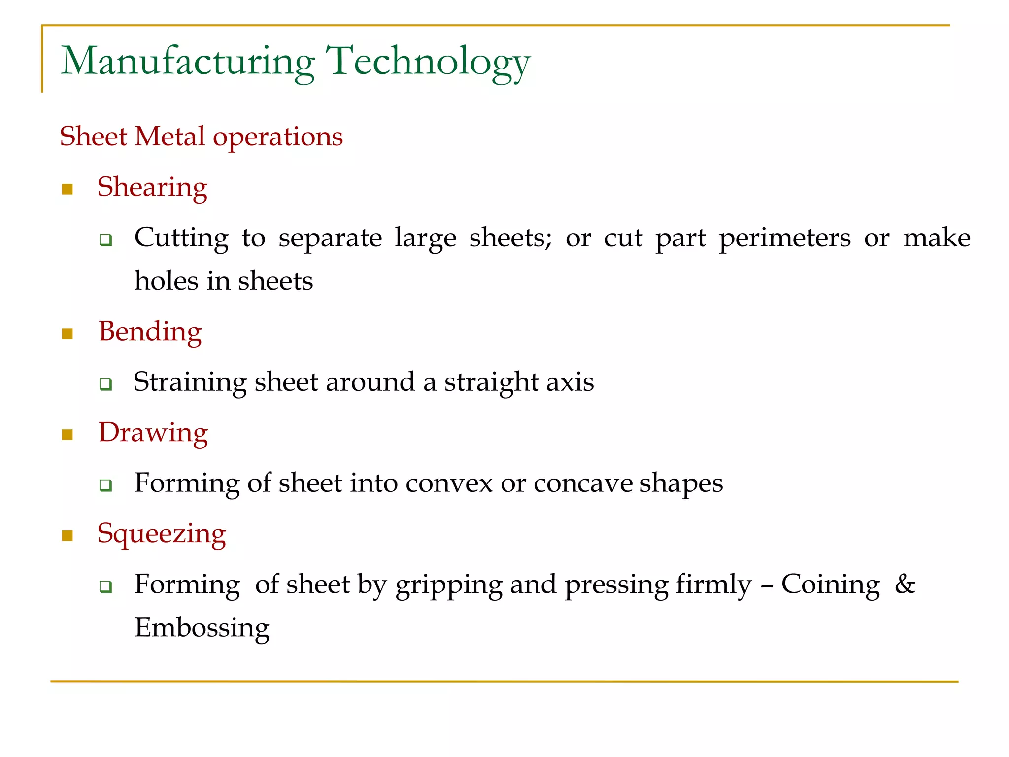 Sheetmetaloperations 6 part a | PDF