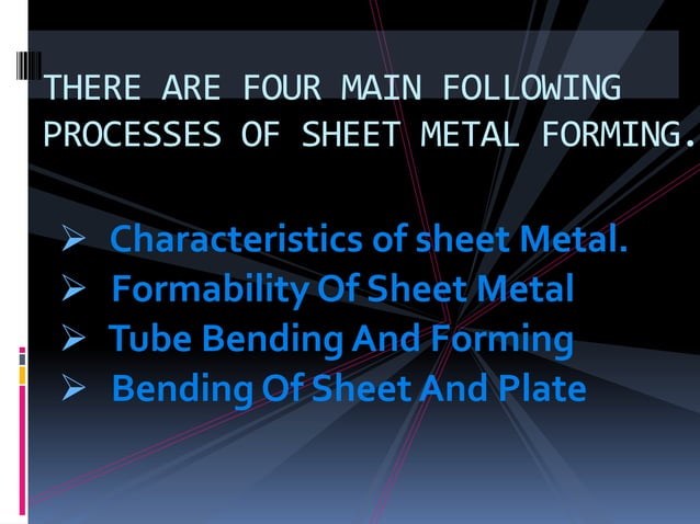 Sheet Metal Forming | PPTX