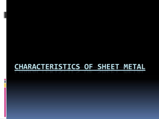 Sheet Metal Forming | PPTX