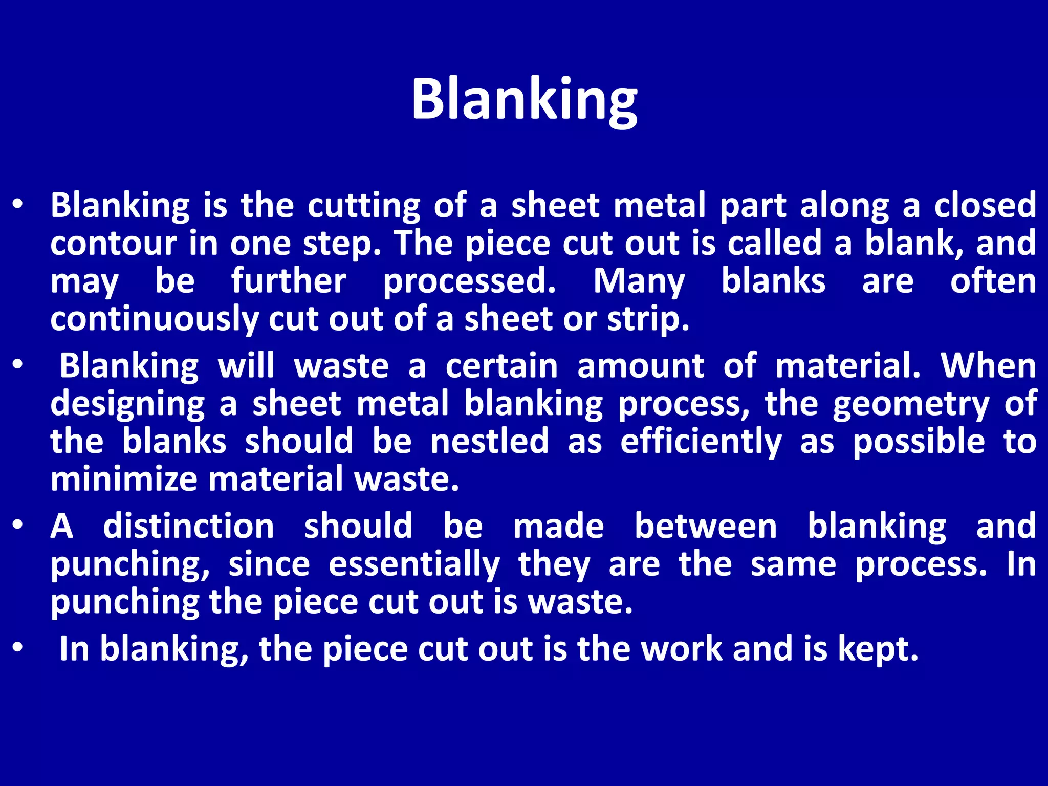 Sheet metal processes | PPTX