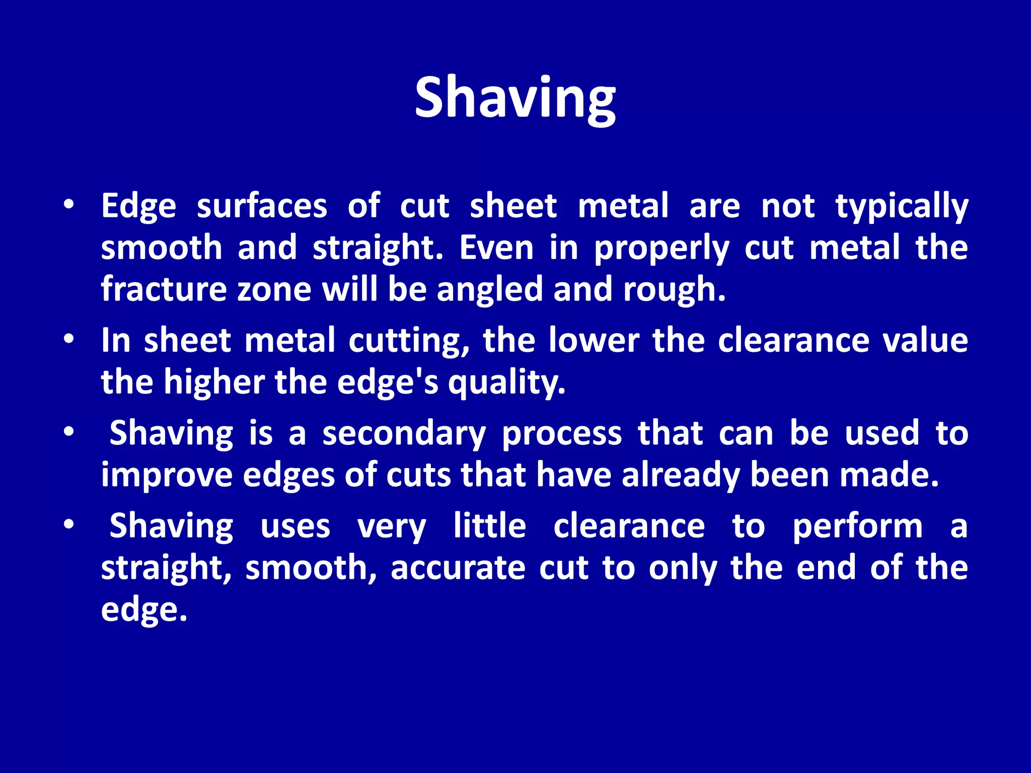 Sheet metal processes | PPTX