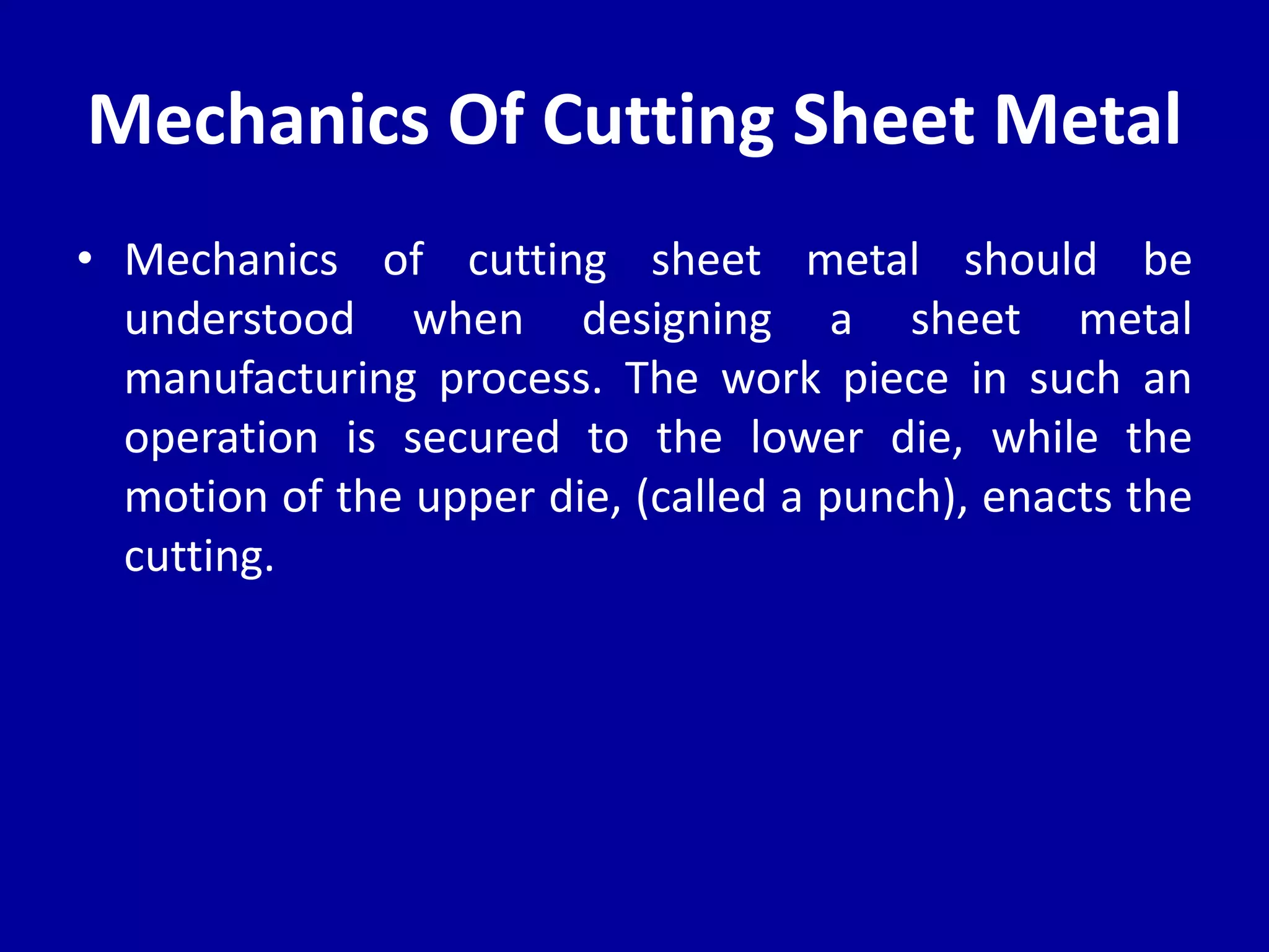 Sheet metal processes | PPT