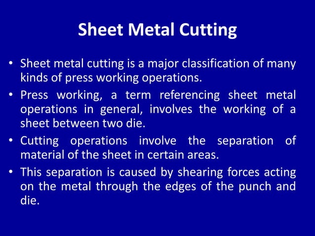 Sheet metal processes | PPT