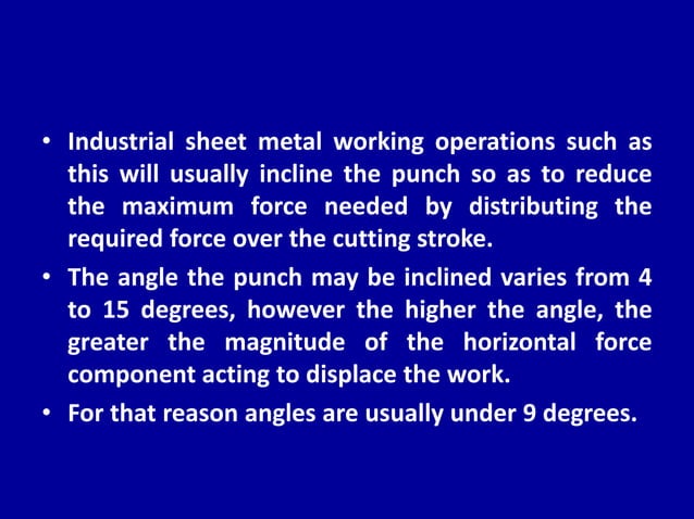 Sheet metal processes | PPT