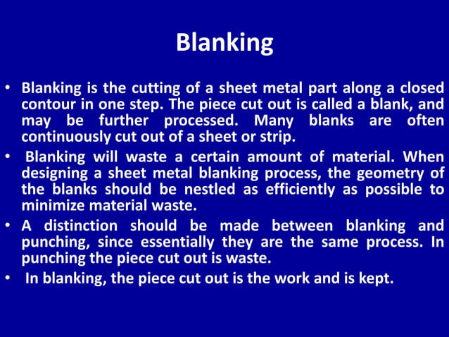 Sheet metal processes | PPT
