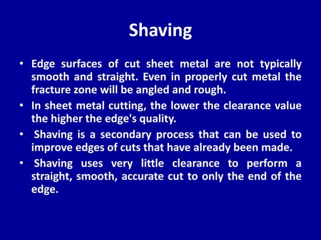 Sheet metal processes | PPT